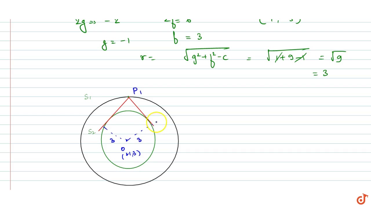 From Point P On The Circle x 2 y 2 2x 6y 8 0 Tangents PA And PB From Point P On The Circle x 2 y 2 2x 6y 8 0 Tangents PA And PB