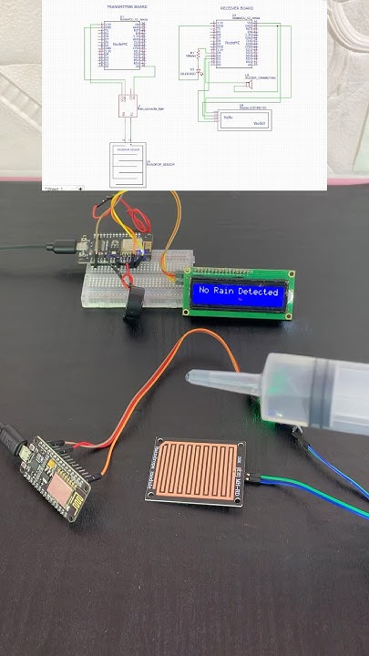 WIRELESS Raindrop detector Alarm system with ESP8266 using ESPNow protocol communication #diy ...