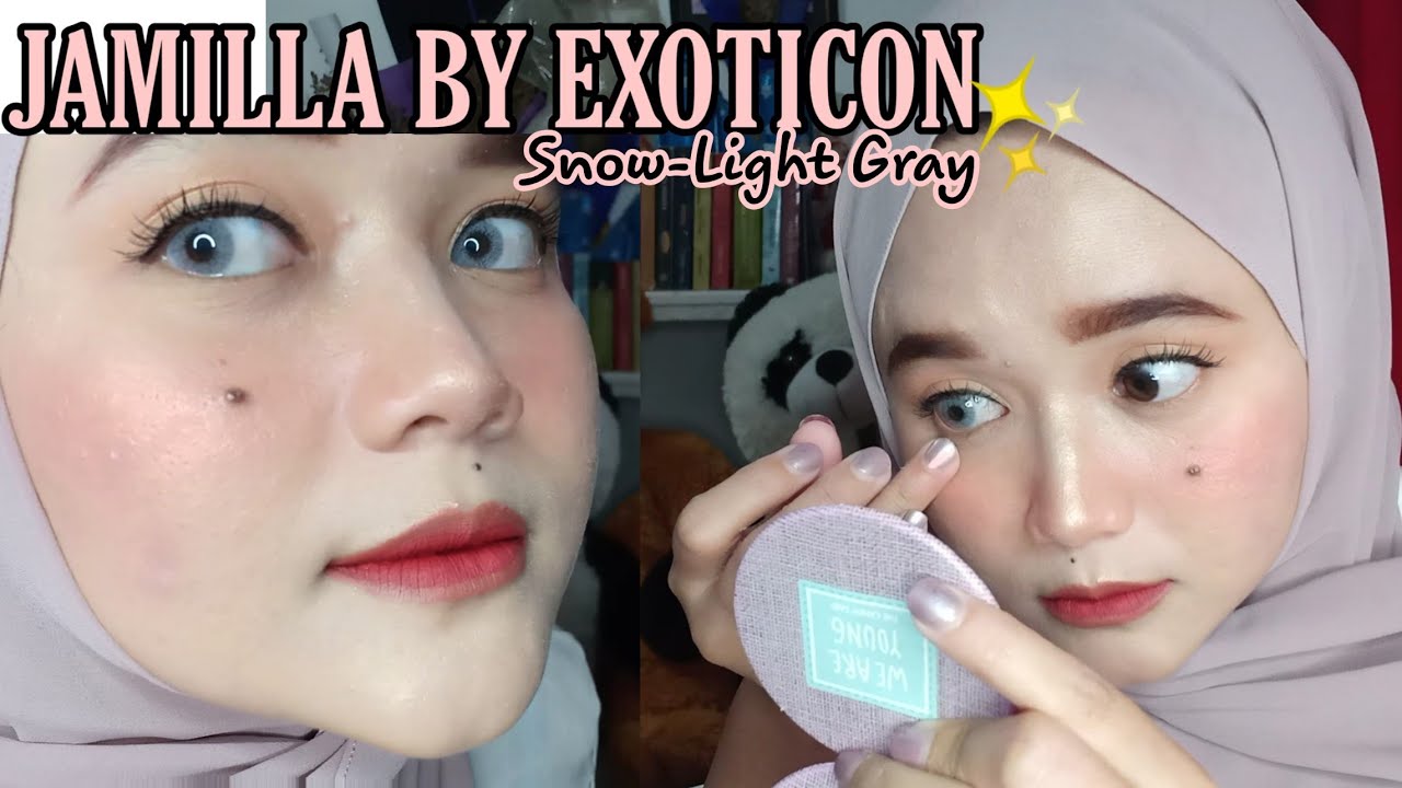 REVIEW Softlens JAMILLA by EXOTICON - SNOW Light Gray - YouTube