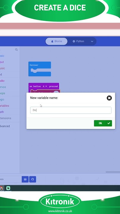 BBC micro:bit coding in 60 seconds - Create a Dice - YouTube