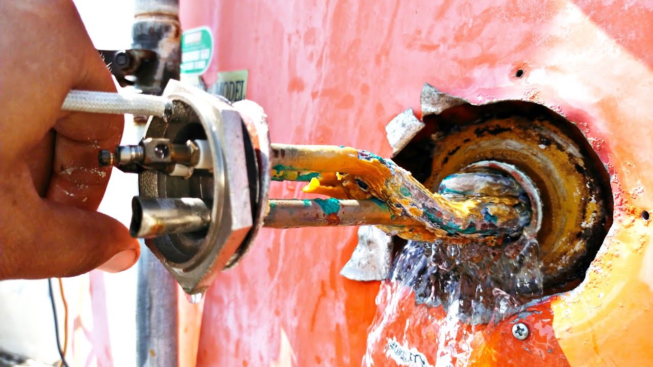 solar water heater rod (heating element ) replacement || solar water ...