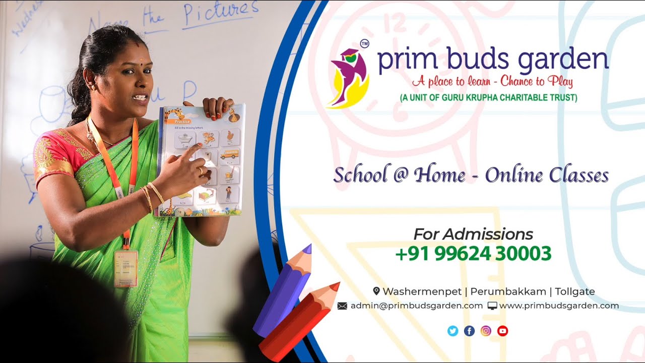 School At Home - Online Classes | Prim Buds Garden - YouTube