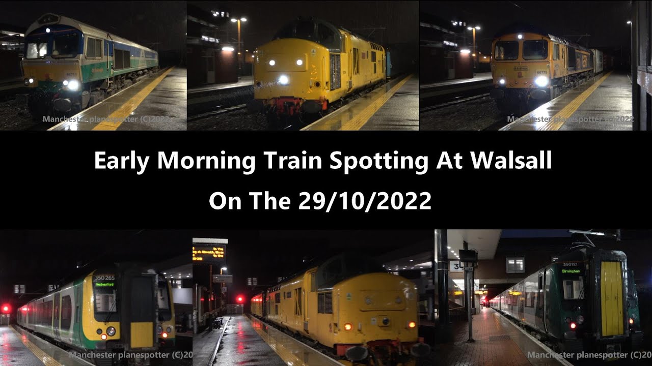 (4K) Early Morning Train Spotting At Walsall On The 29/10/2022 - YouTube