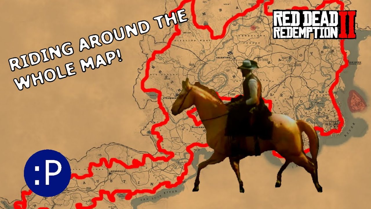 Red Dead Redemption 2 TIMELAPSE Riding around the map edge, Scenic ...
