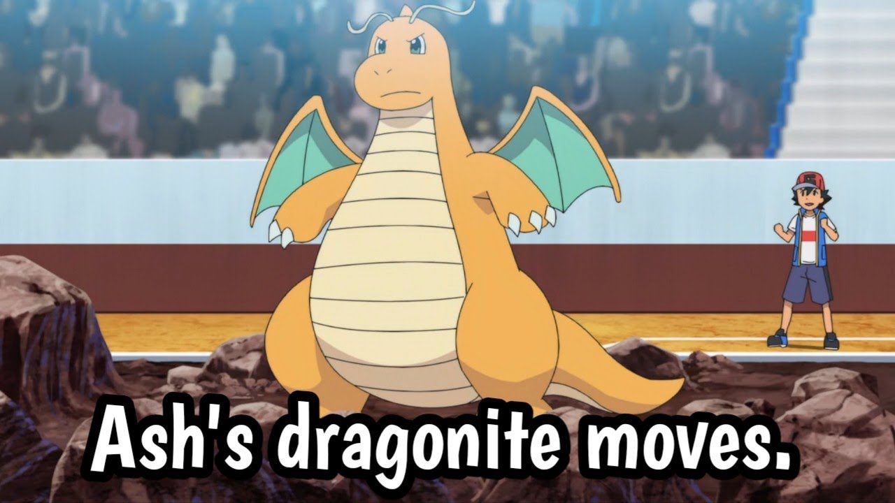 Ash's dragonite moves. - YouTube