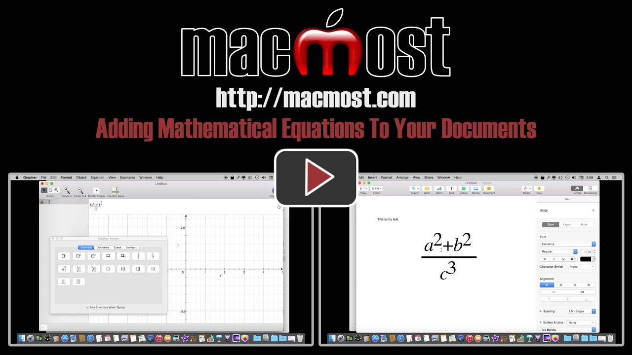 Adding Mathematical Equations To Your Documents (#1049) - YouTube