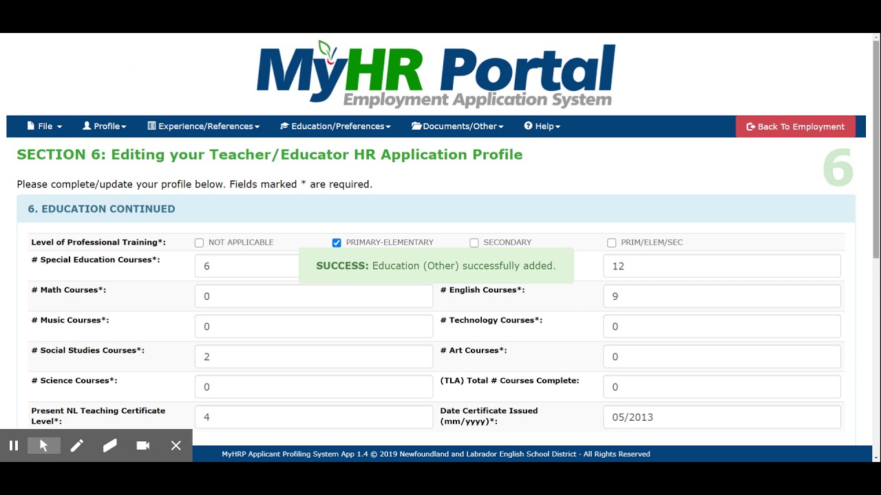 MyHRP for TCH - Section 6 - YouTube