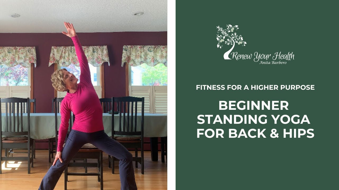 Beginner Standing Yoga for Back & Hips - YouTube