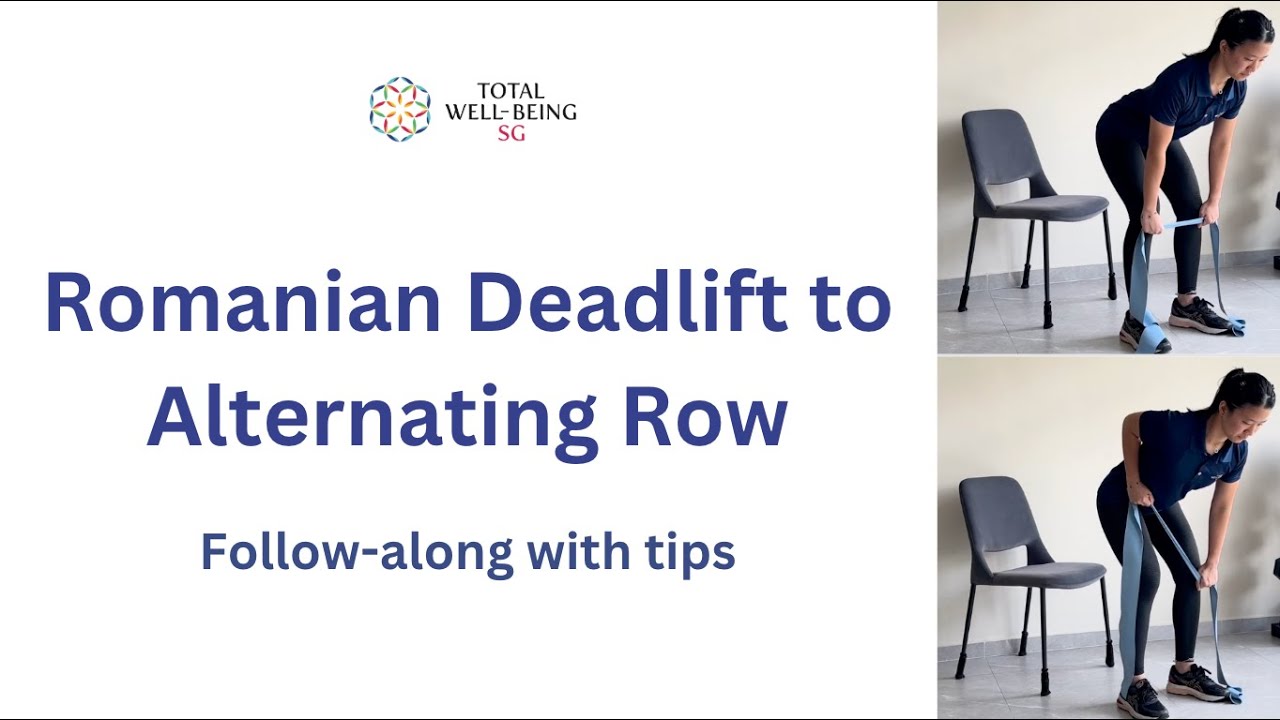 02 - Romanian Deadlift to Alternating Row - YouTube