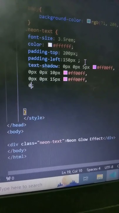 Neon Glow Effect 💥css Css3html5 Html Colors Coding Easycodinggprogramming Youtube