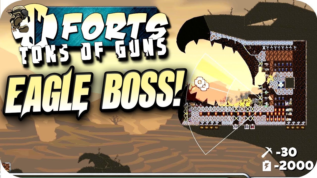 Forts 3v1 Multiplayer Gameplay Defeat The Eagle Boss, Battery Betrayal ...