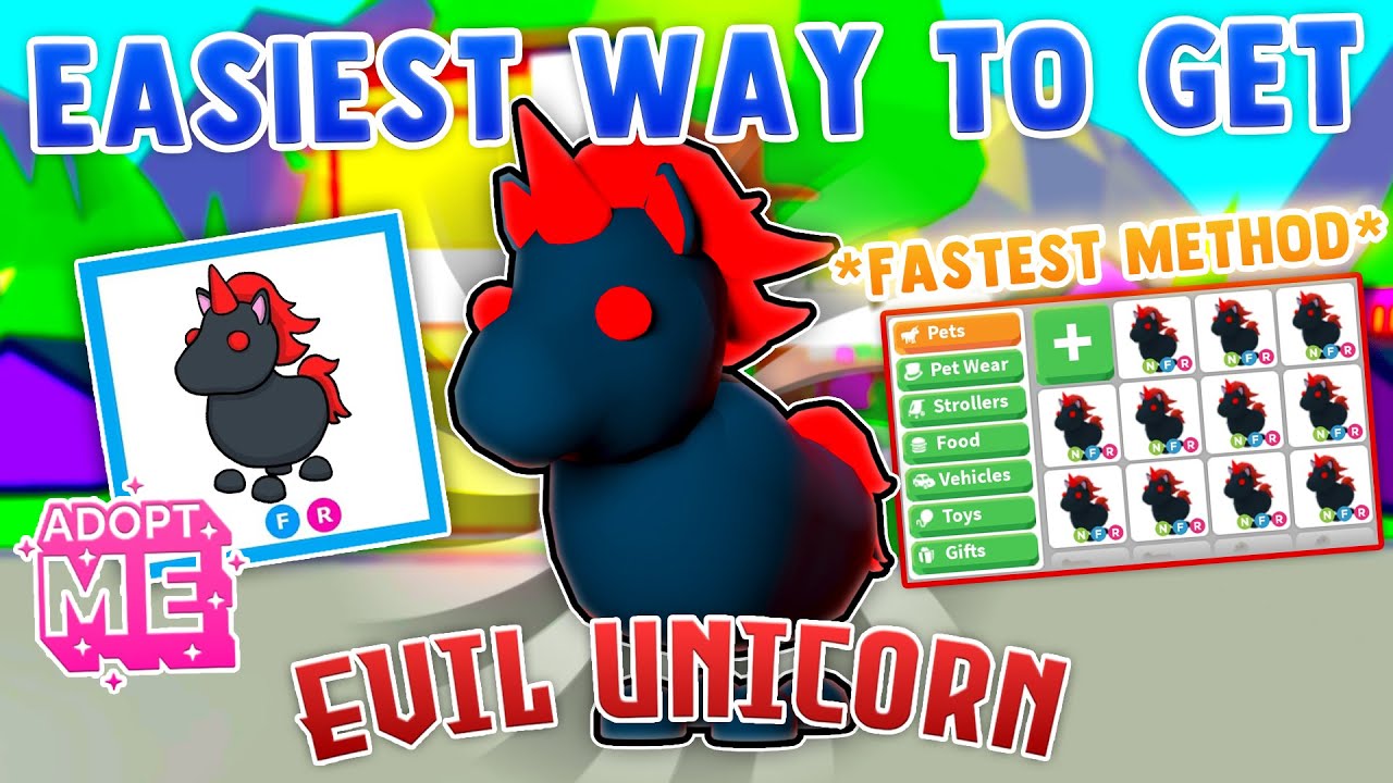 The EASIEST WAY to Get The Evil Unicorn In Adopt Me! - YouTube