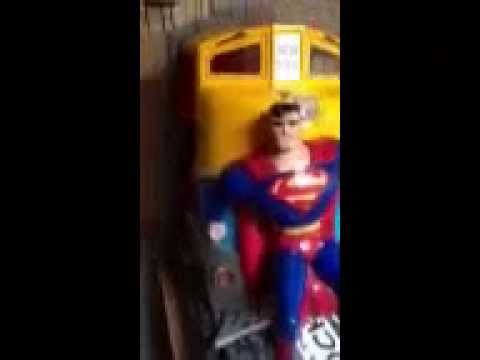 Superman 'the man of steel' coin operated Kiddie Ride - YouTube