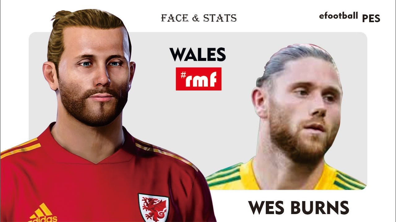 WES BURNS FACE & STATS eFootball PES 2021 2020 - YouTube
