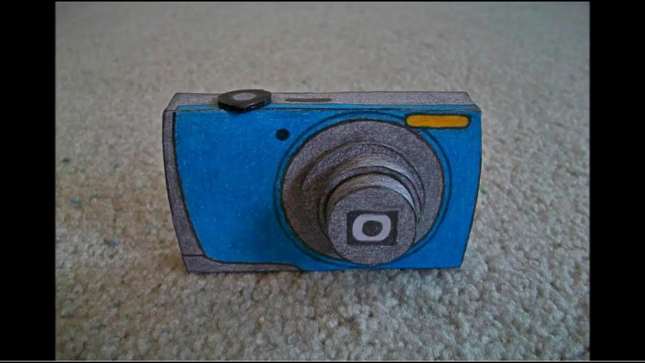 Paper Model of a Digital Camera - YouTube