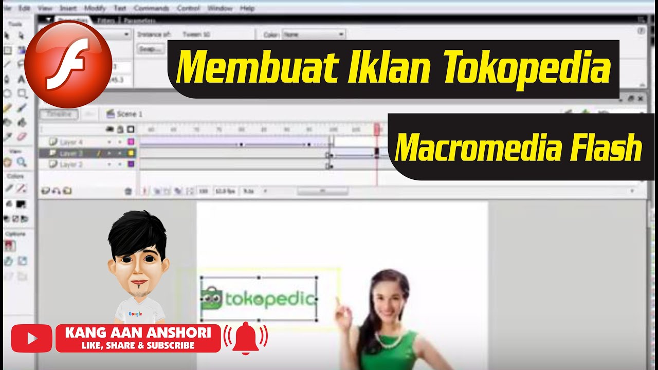 TUTORIAL Iklan Tokopedia Macromedia Flash 8 UNBAJA - YouTube