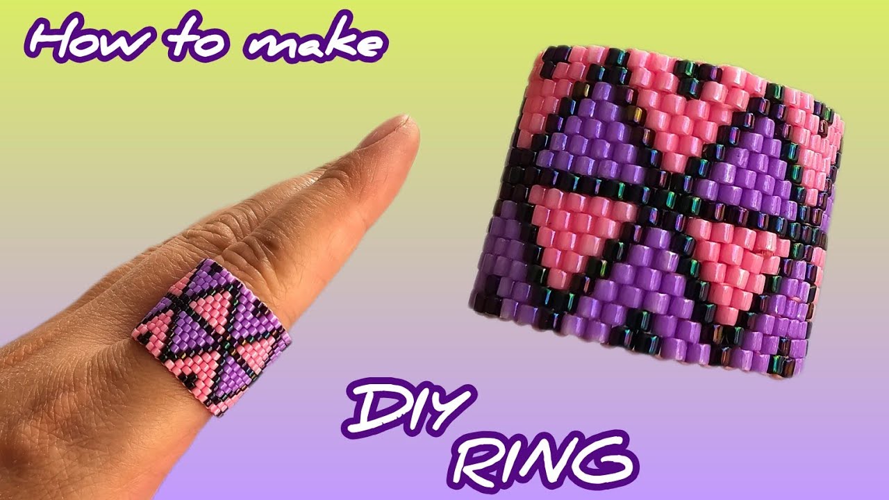 Peyote stitch ring/Simple, elegant and easy to make/Odd count/Impar ...