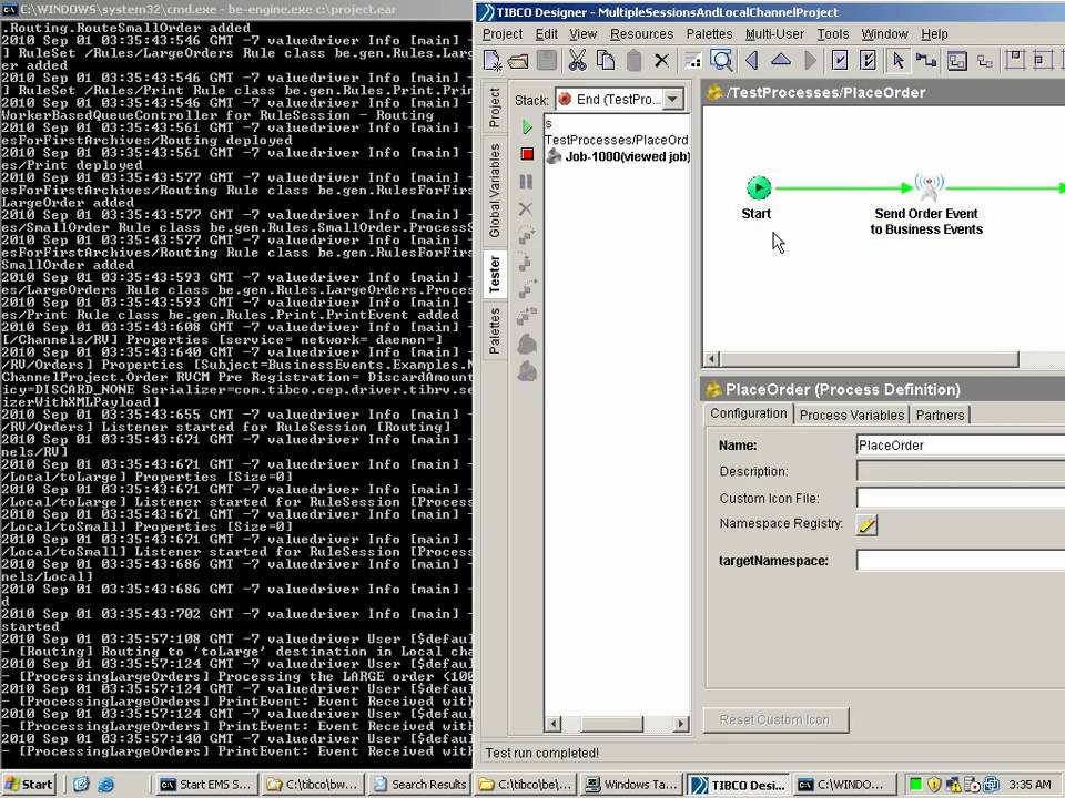 TIBCO BusinessEvents - Multiple Sessions and Local Channel - YouTube