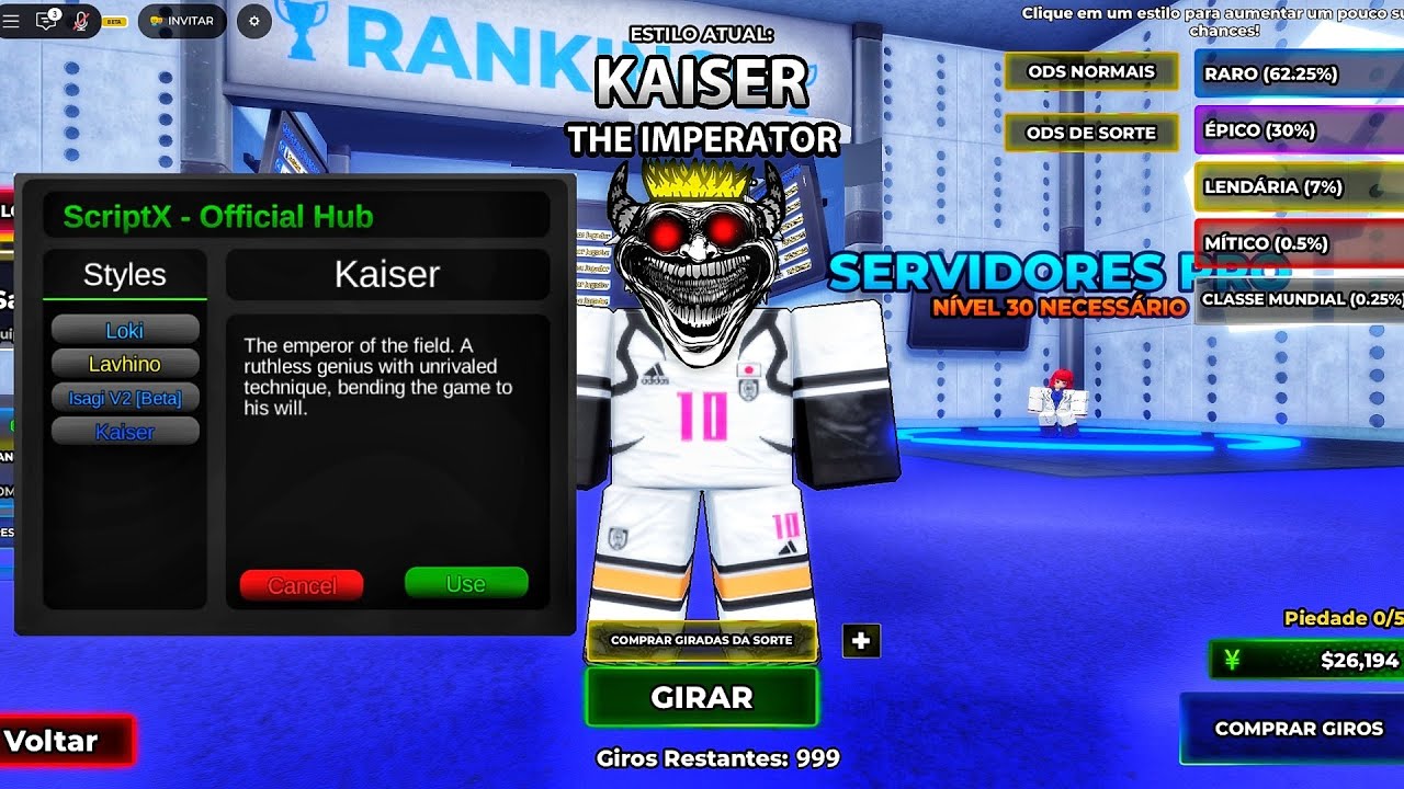 [🔱KAISER] Blue Lock Rivals SCRIPT NEW FUNCTIONS Infinite Spins Auto ...