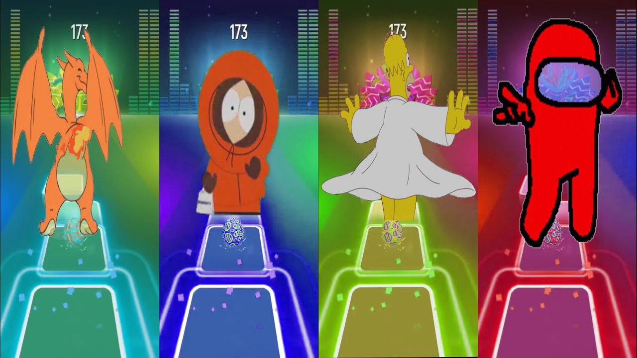 Charizard pokemon VS Kenny south park VS Homer Simpson VS Among us ...