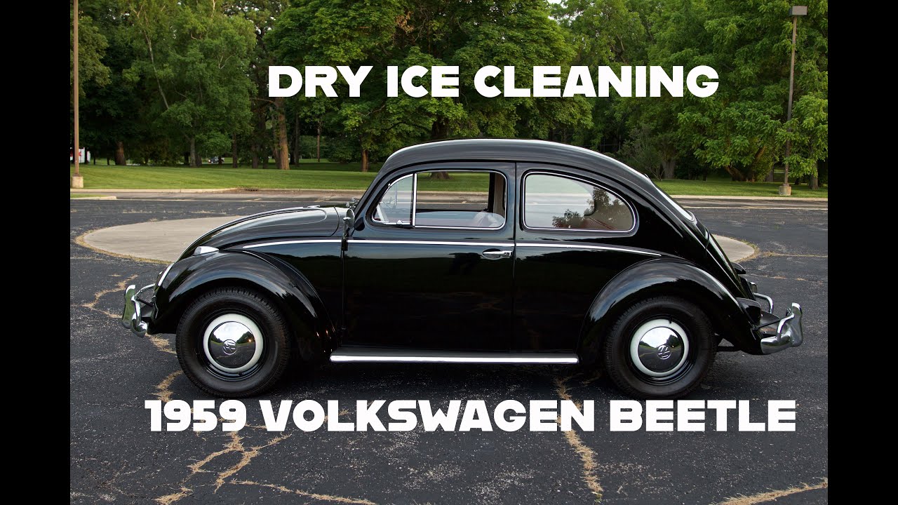 DRY ICE CLEANING CAR 1959 Volkswagen Beetle Undercoating Removal - YouTube