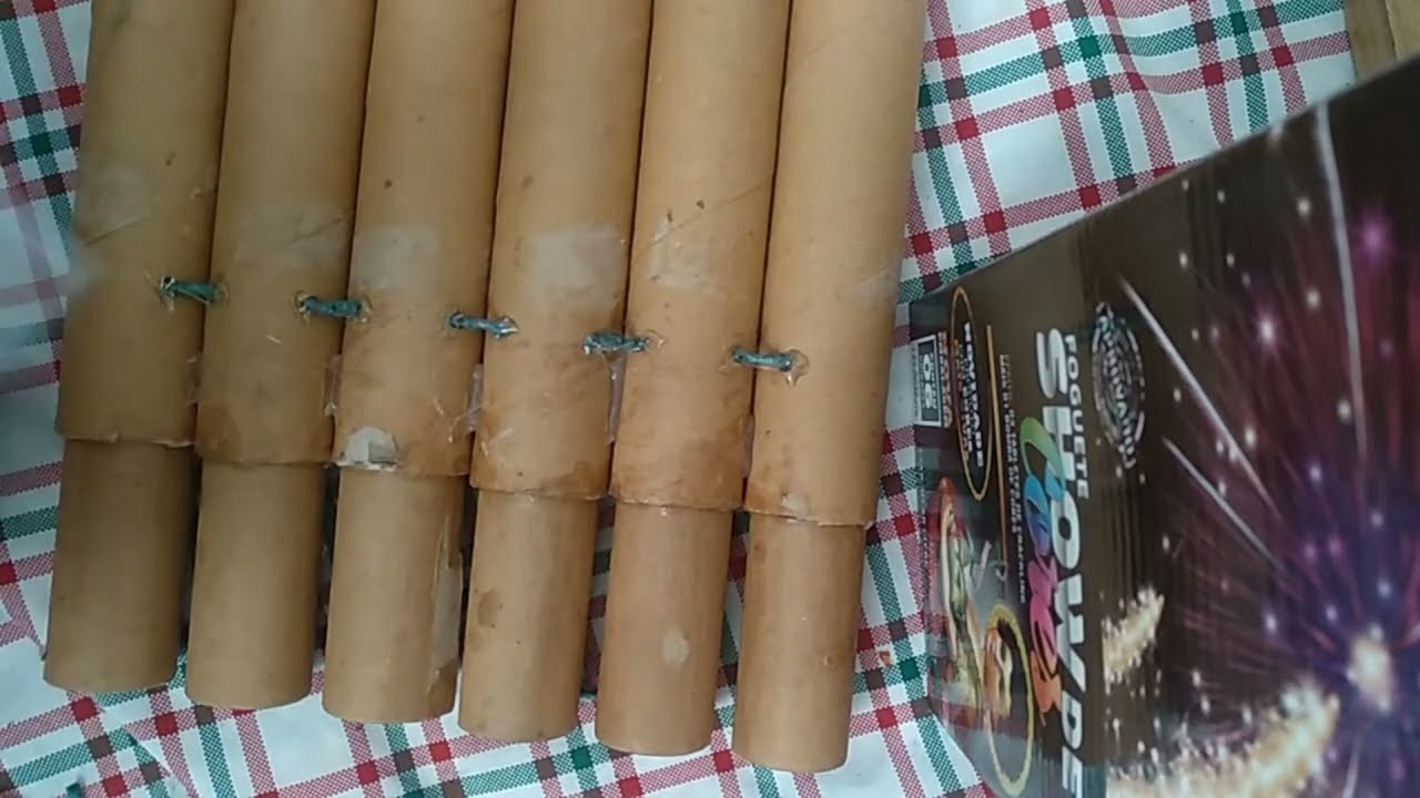 Torta pirotécnica 30 tubos caseira/ bateria de fogos/ torta de fogos ...