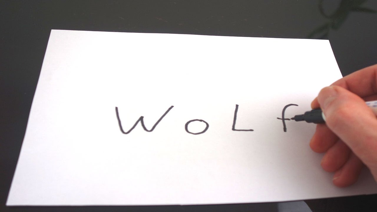 Sehr leicht! Wie man das Wort WOLF in einen Cartoon verwandelt - YouTube