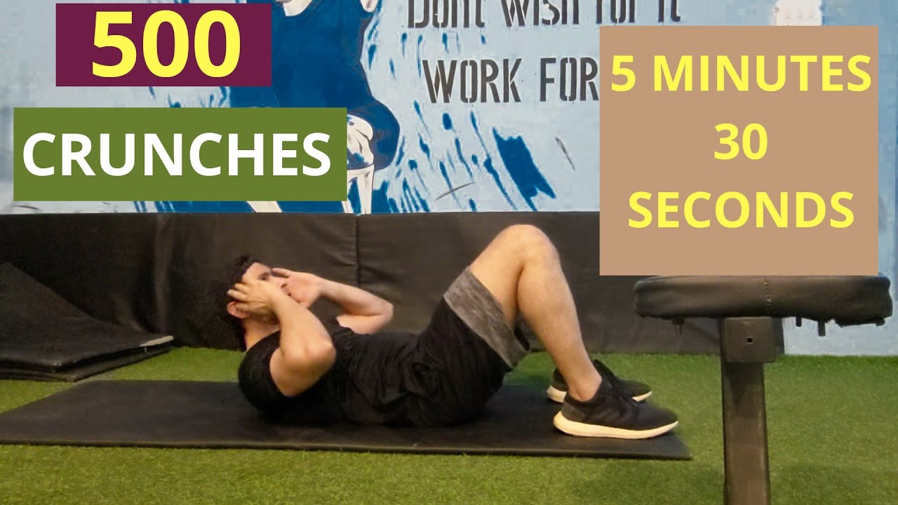 500 Crunches in 5 minutes 30 seconds 🔥💯 - YouTube