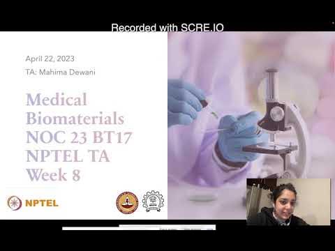 Medical biomaterials_Live session 8_NPTEL TA_ April 23 2023 - YouTube
