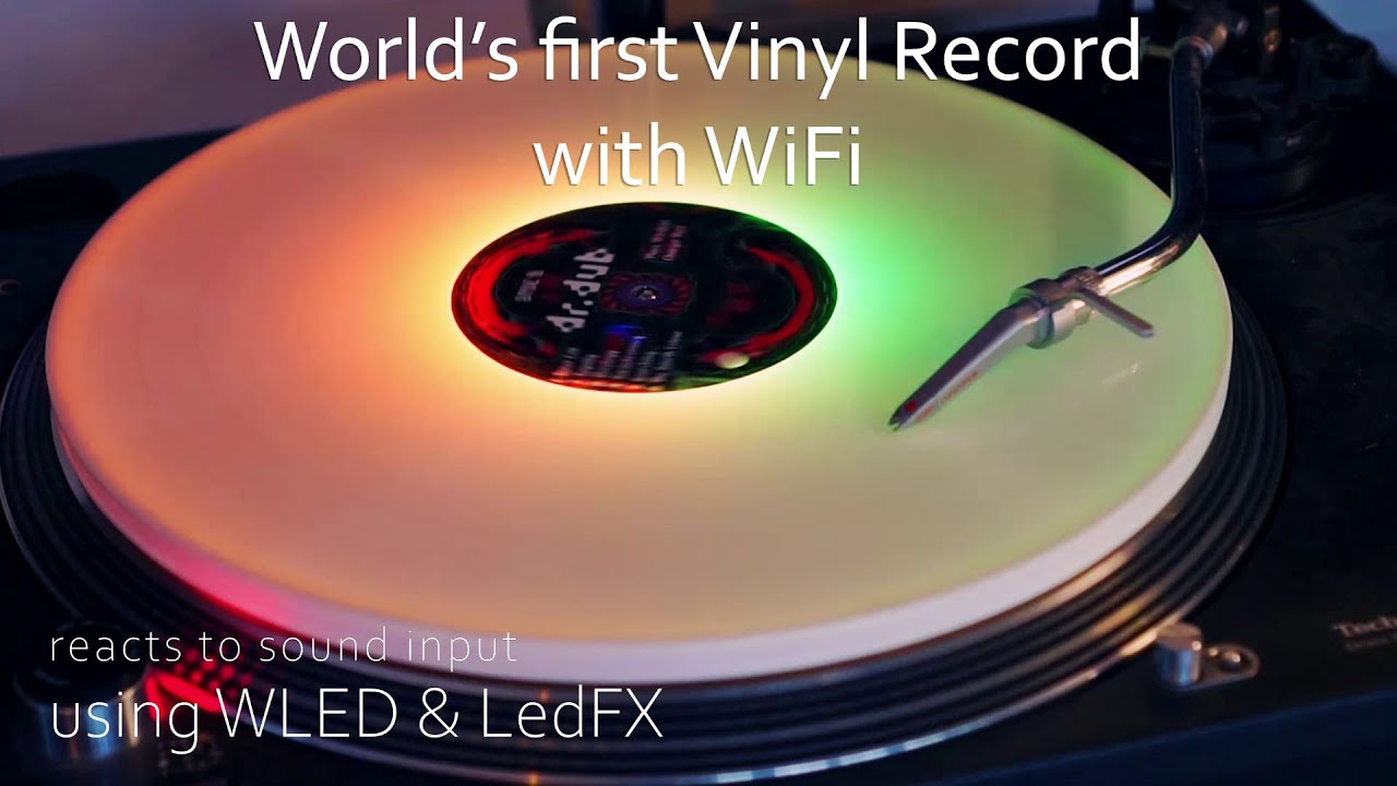 The world's first vinyl record with led's and Wifi! - YouTube