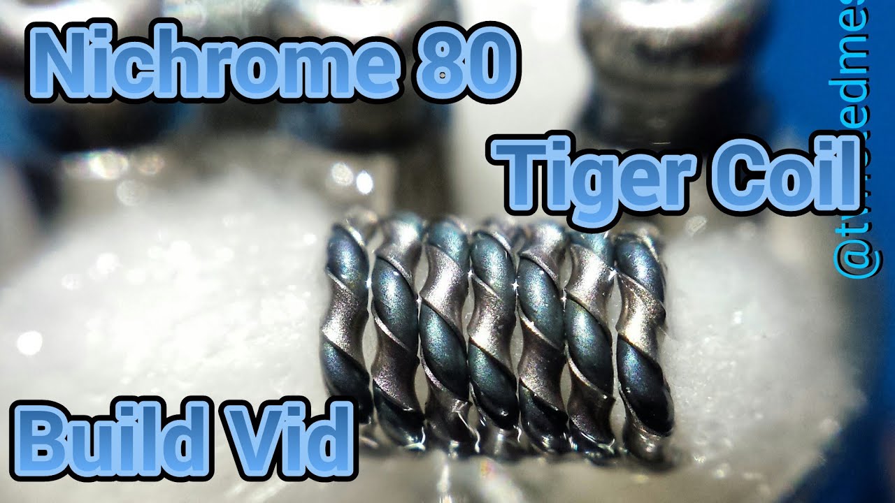 Nichrome 80 Tiger Coil Build on Igo-w - YouTube