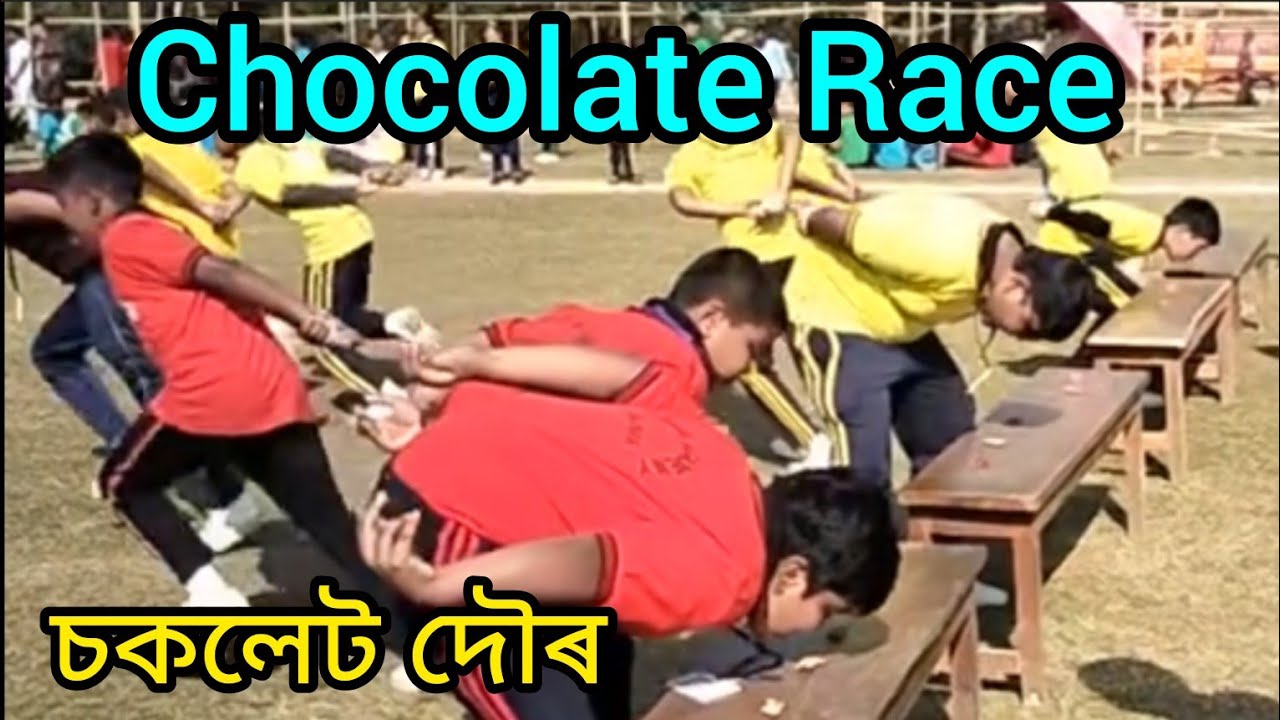 CHOCOLATE RACE II চকলেট দৌৰ।। Annual sports II Oasis Academy - YouTube