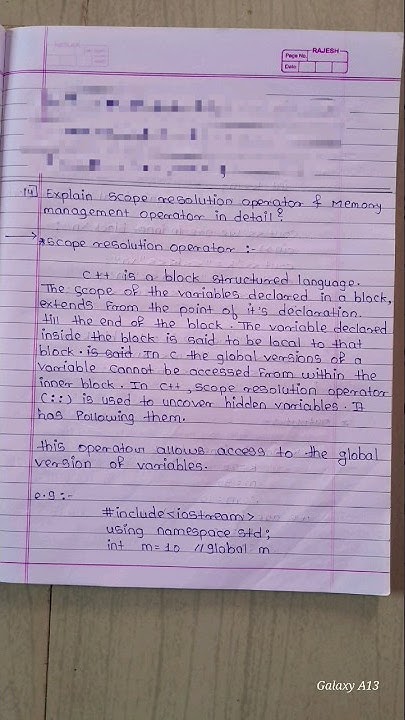 scope Resolution operator & Memory Management #22316 code operator#oop object oriented ...