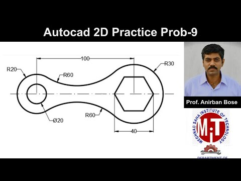 Autocad Practice Problem 9 - YouTube