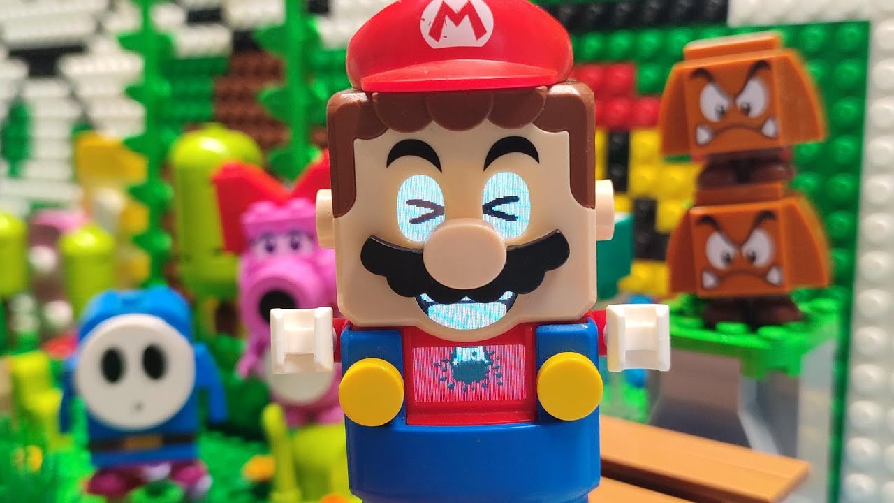 LEGO Super Mario Crazy Level with rare LEGO Super Mario Action Bricks # ...