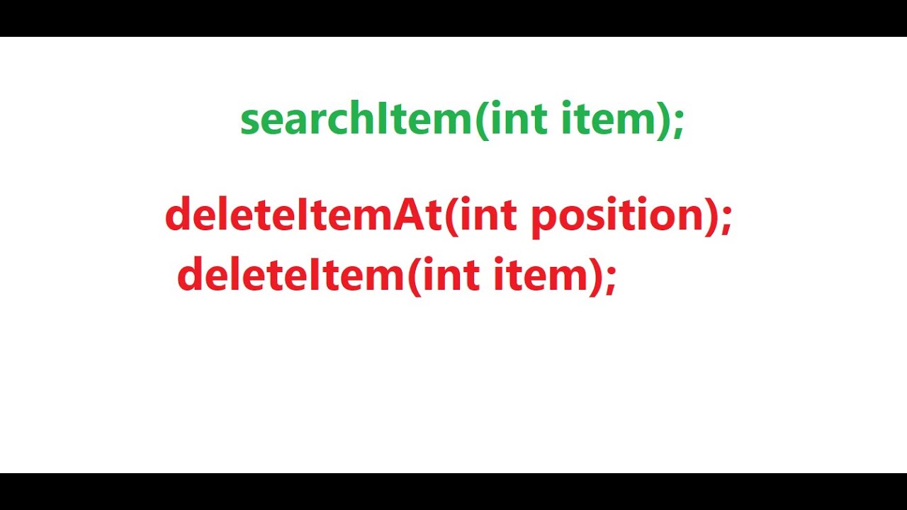 Searchitem Deleteitemat Deleteitem 3rd Video Youtube