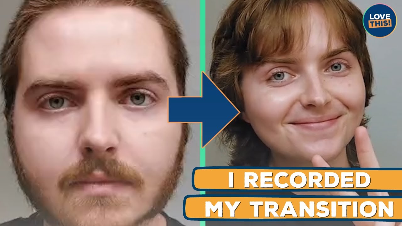 Trans woman documents physical changes by taking a selfie every day for ...