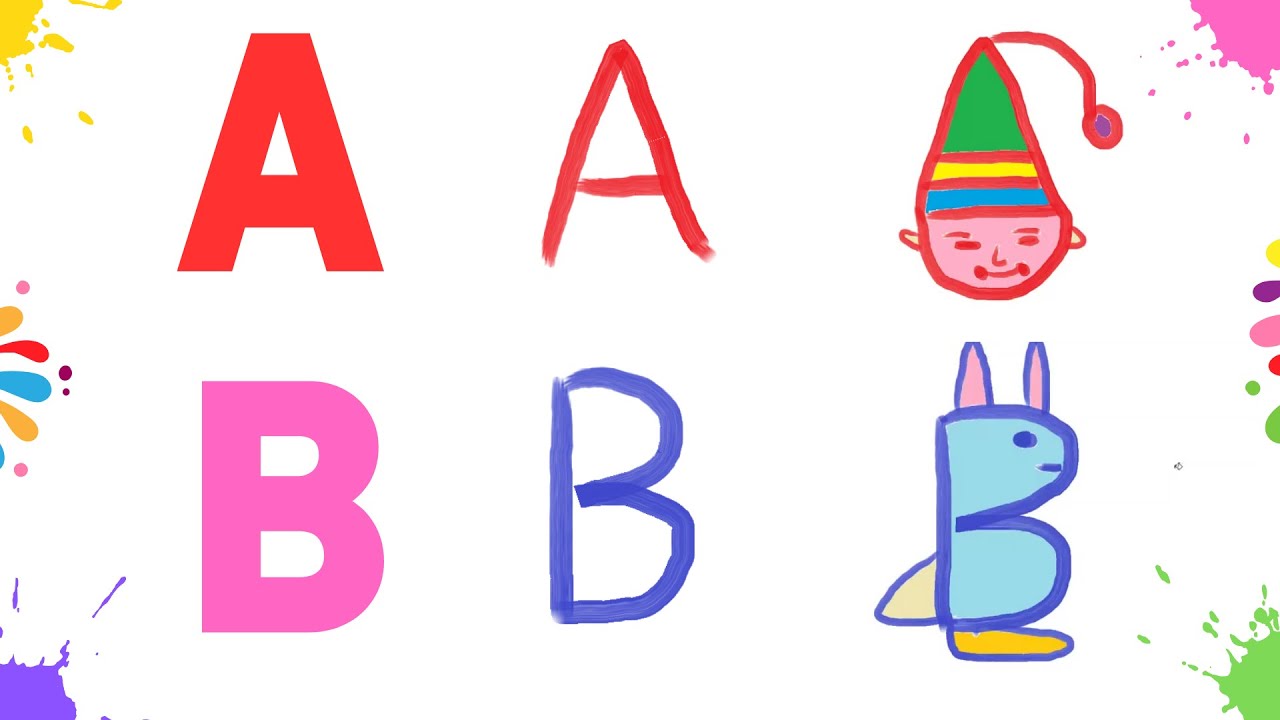 Learn ABCD Alphabets writing with drawing for kids and Toddlers Part1 ...