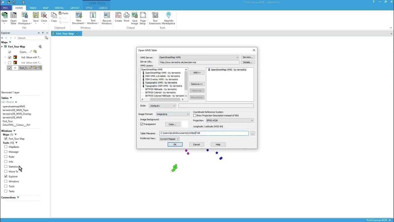 MapInfo Pro - Free World Data! How to use OpenStreetMap Web Service (WMS) - YouTube