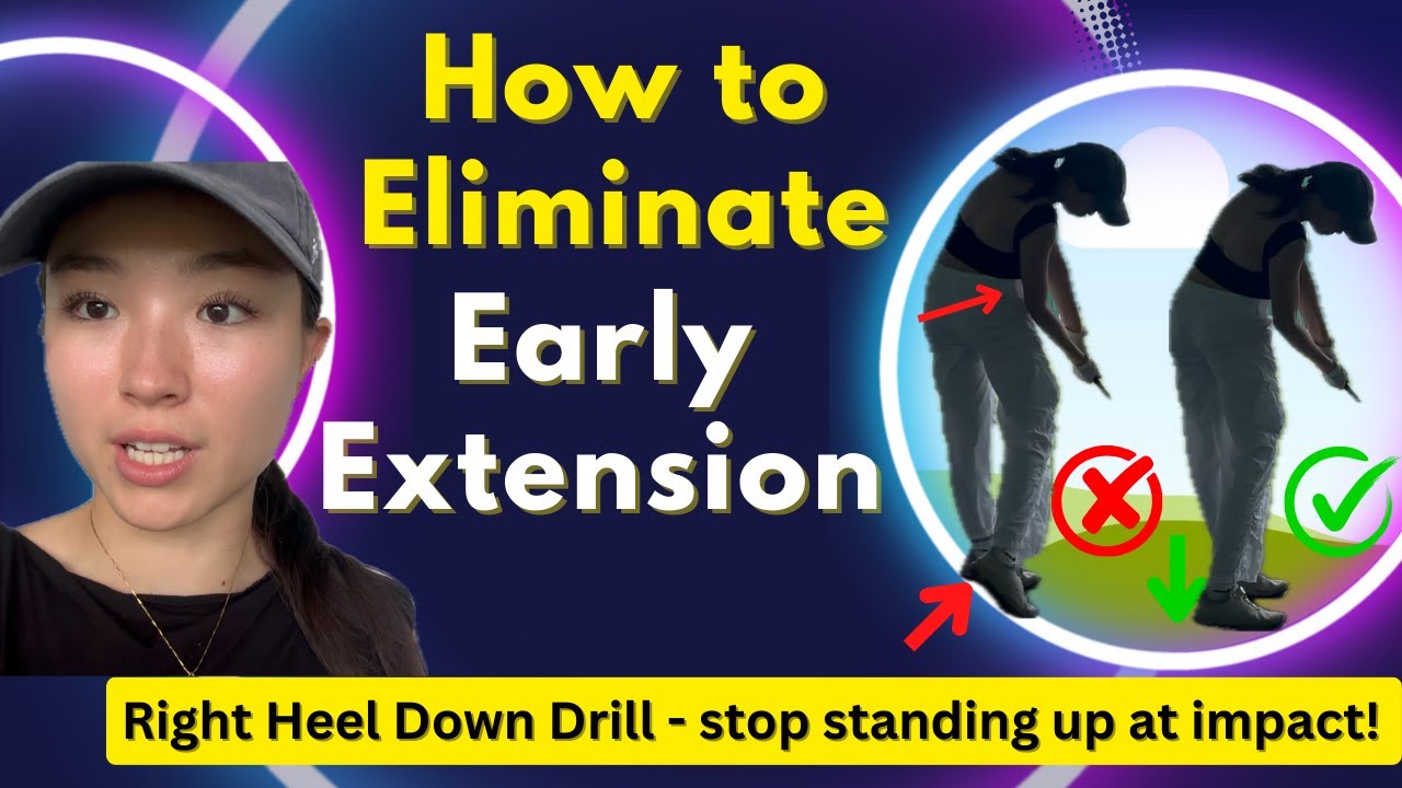 How to Eliminate hips' Early Extension - Right Heel Down Drill - YouTube