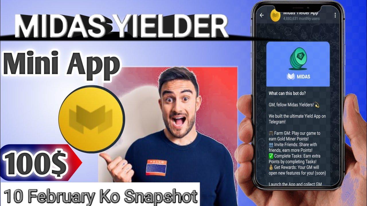 Midas Airdrop Full Details || Midas snapshot 10 February ||Earn Free GM ...