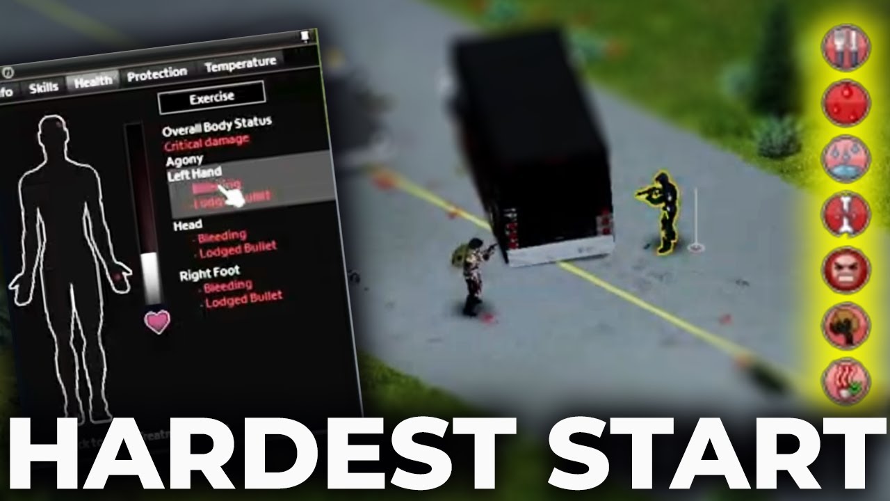 Surviving Project Zomboid's Toughest Start! 15 days in - YouTube