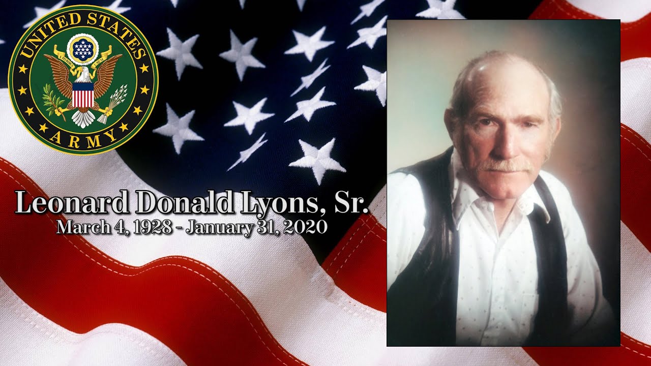 Leonard Donald Lyons, Sr. Keepsake Video - YouTube