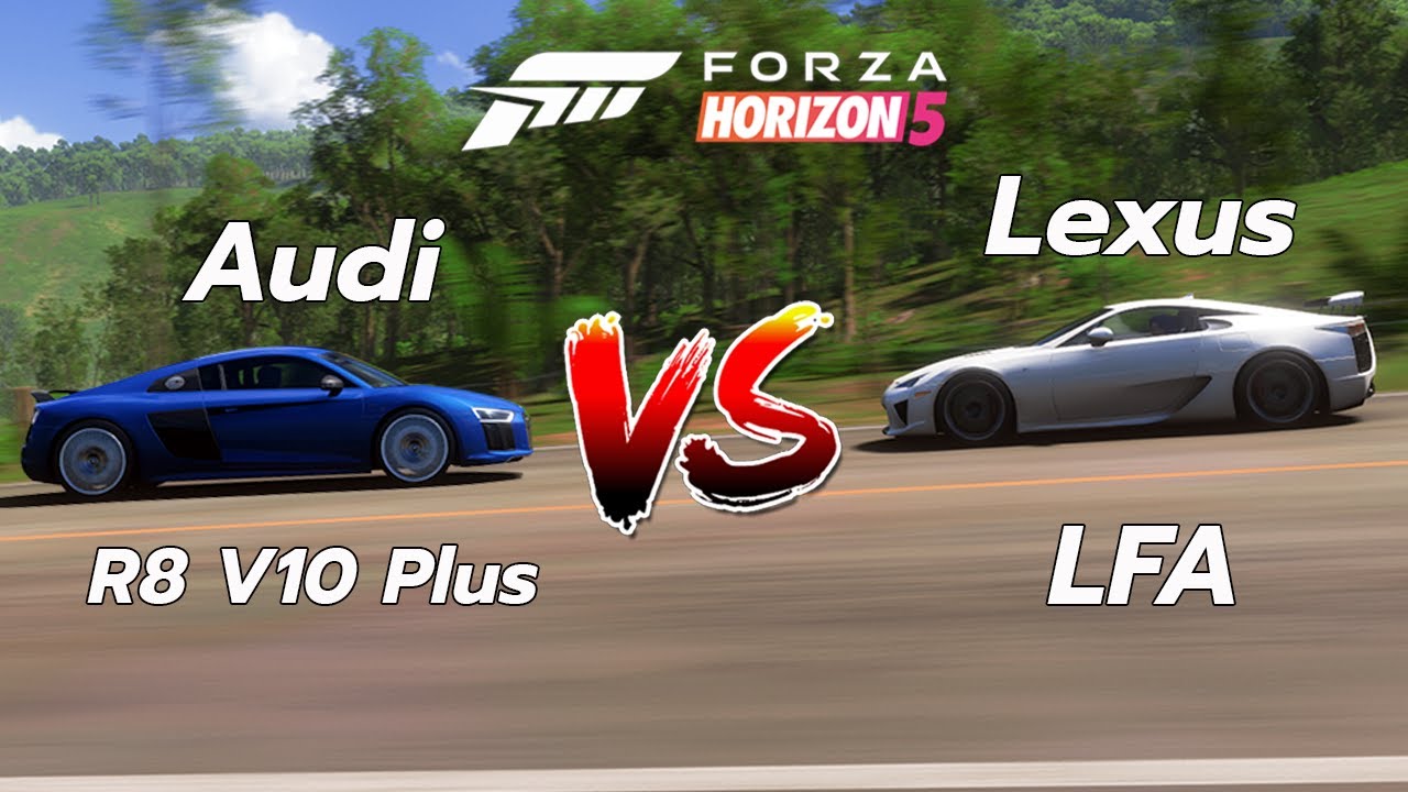 Audi R8 V10 plus vs. Lexus LFA in Forza Horizon 5 | Xbox Wireless ...