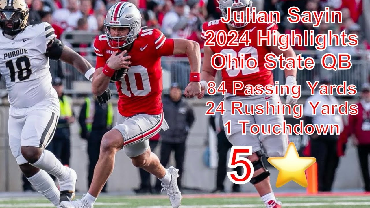 Julian Sayin true freshman highlights! Ohio State 5 ⭐️ QB | 2024 - YouTube
