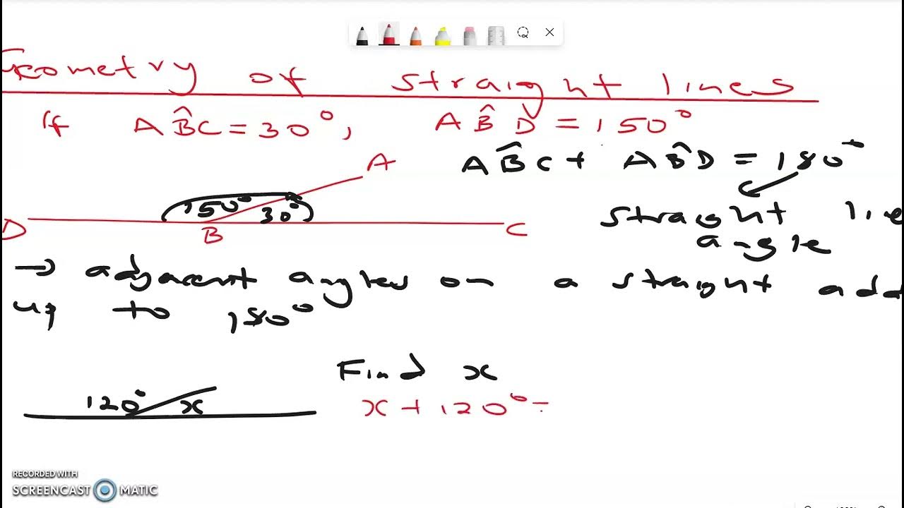 Grade 8 and 9 Geometry of straight lines - YouTube
