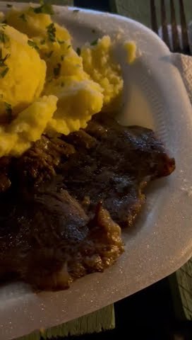 Cena rico con churrasco, puré de papas antojo para hoy - YouTube
