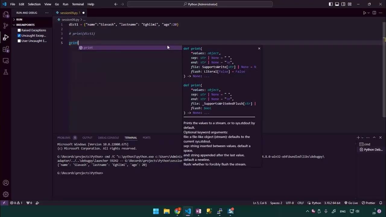 10 python tuples and using dictionaries - YouTube