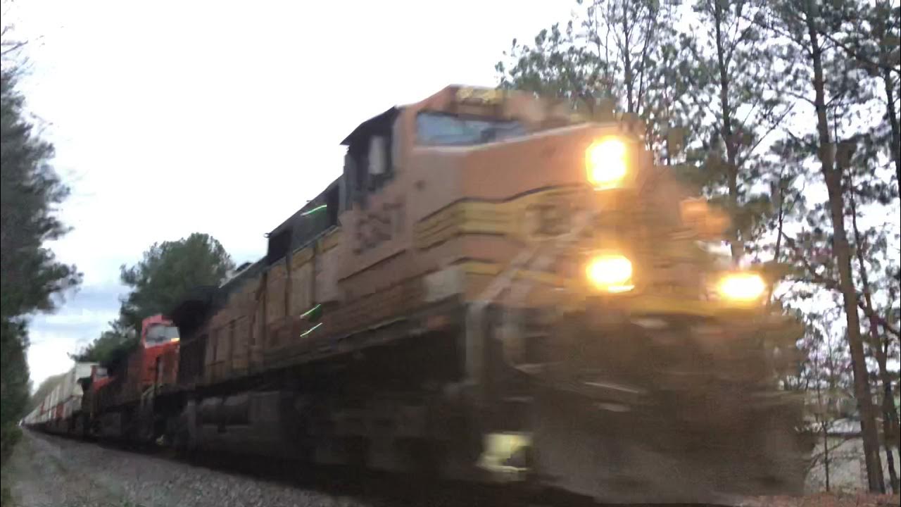 BNSF H2 leading a very long Ns 265 thru Norcross GA - YouTube