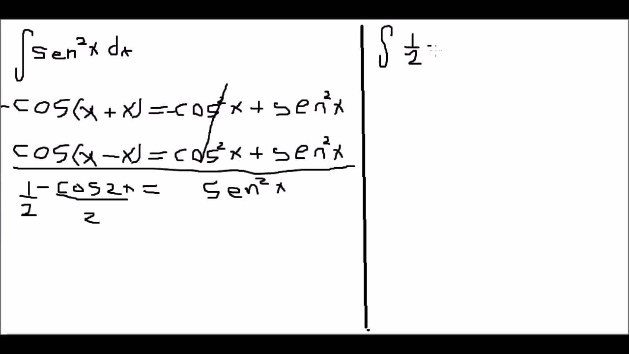Integral De Sen 2x YouTube